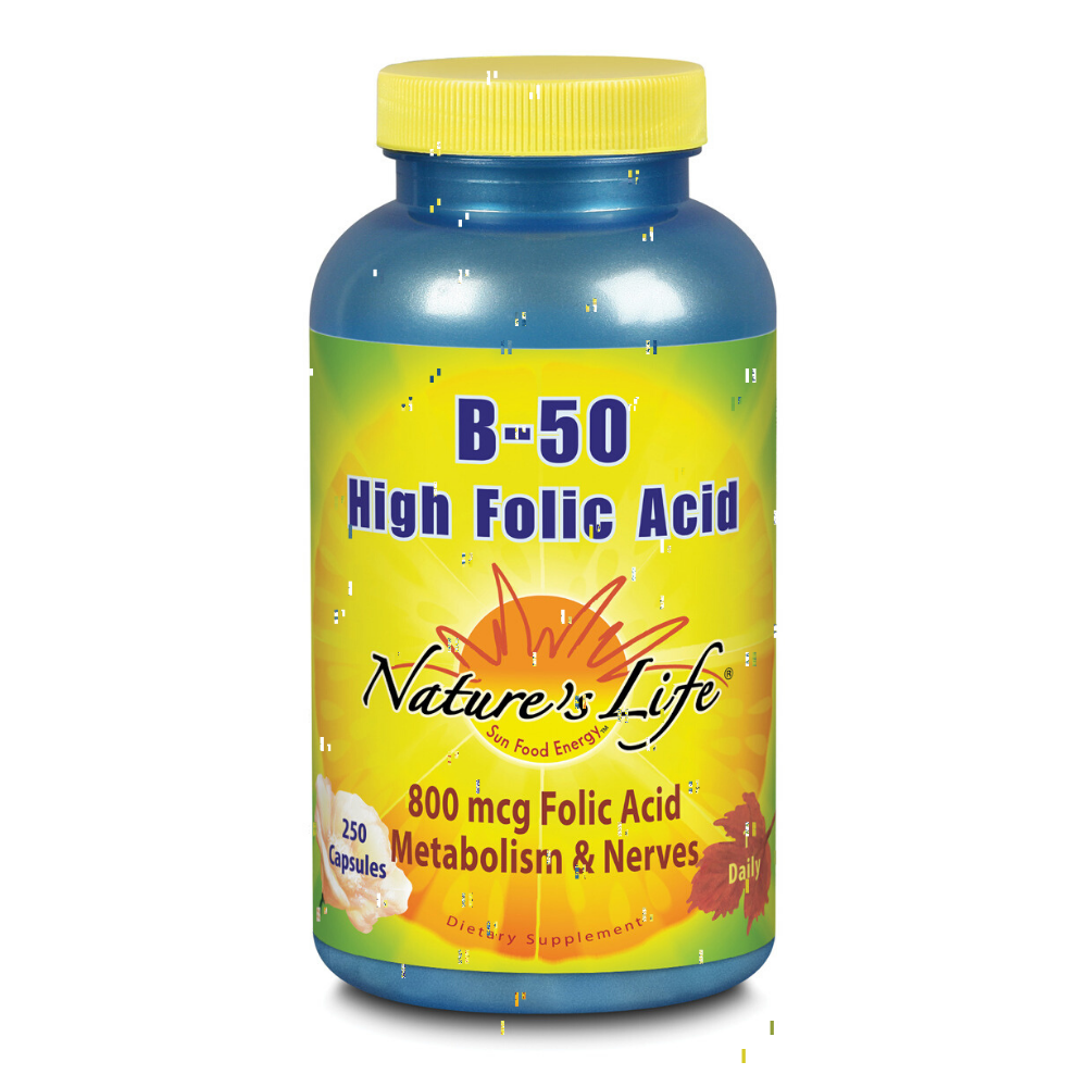Nature's Life High Folic Acid B-50 | 250 ct – Better Being Employee Store