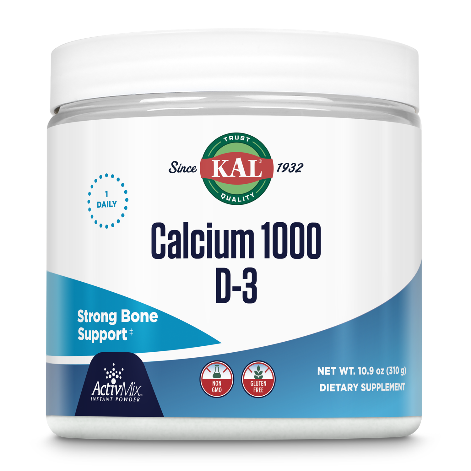 KAL Calcium Vitamin D-3 ActivMix, Powder Calcium Supplement, Bioavaila ...