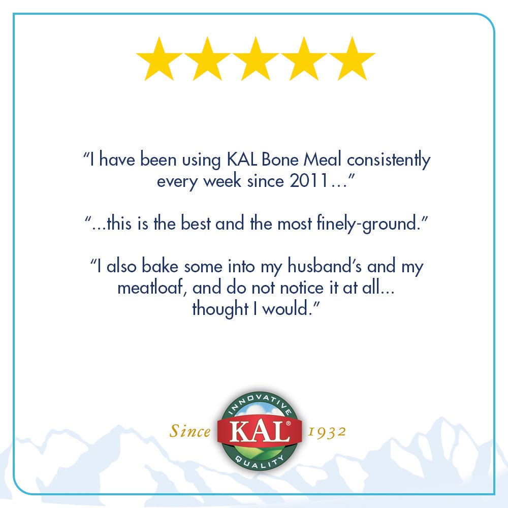 KAL Bone Meal Powder, Calcium Magnesium Supplement, Bone Health, Muscl ...