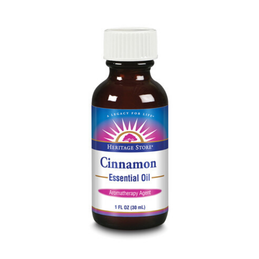 HERITAGE STORE Cinnamon Essential Oil, Cinnamon (Btl-Glass) | 1oz ...