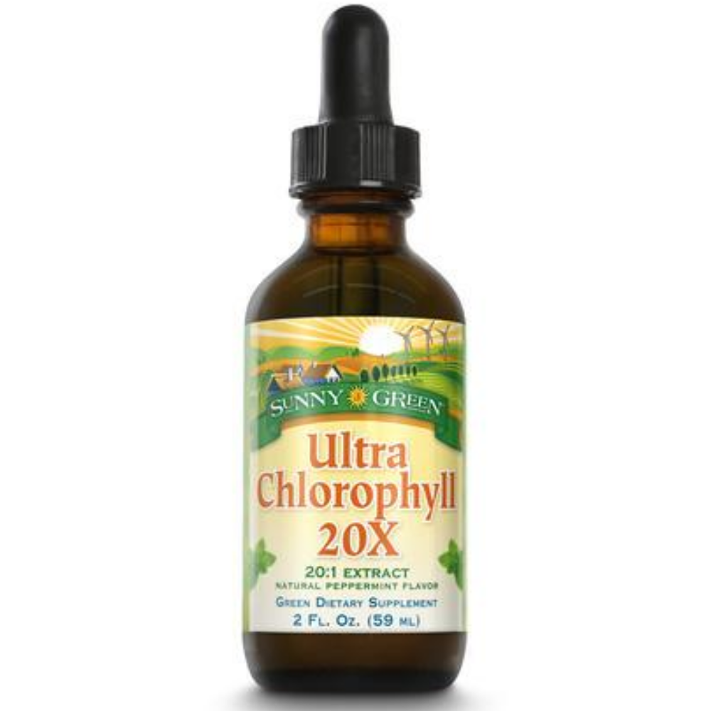 SUNNY GREEN Ultra Chlorophyll 20X, Drops, Peppermint (Btl-Glass) | 2oz ...