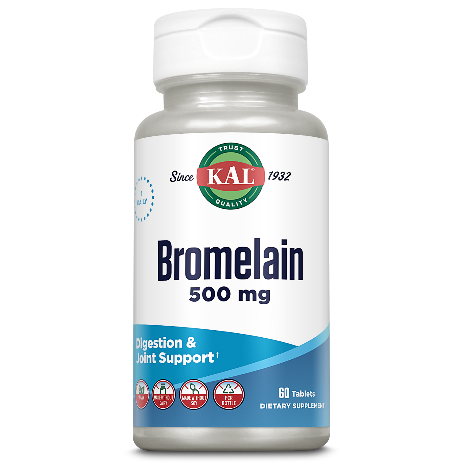KAL Bromelain 500 mg, Digestion and Joint Support Supplement, Digestiv ...